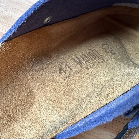 Mandèl | Shoes | Mandl Wool Felted Cork Footbed Slip On Mule Clog Blue ...